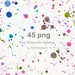 Watercolor Splatters Clipart, Watercolor Splashes, Paint Splashes ...