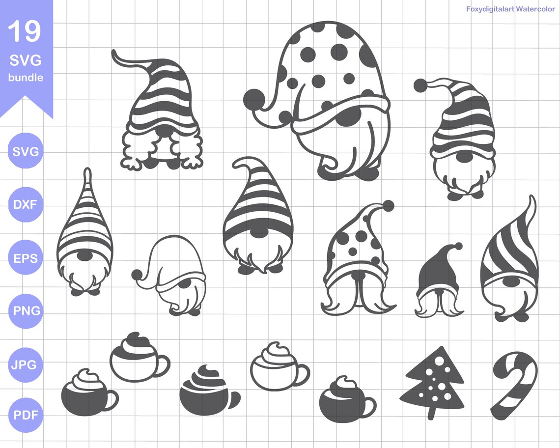 Gnome Svg Christmas Gnome Svg Cut File Gnome Svg Bundle - Etsy