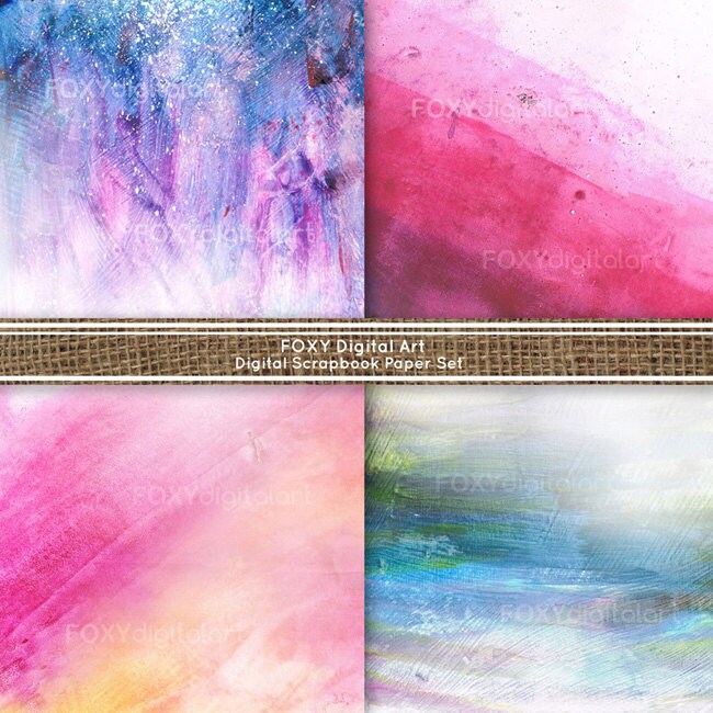 Watercolor Digital Paper: WATERCOLOR PAPER, Handmade Digital Papers ...