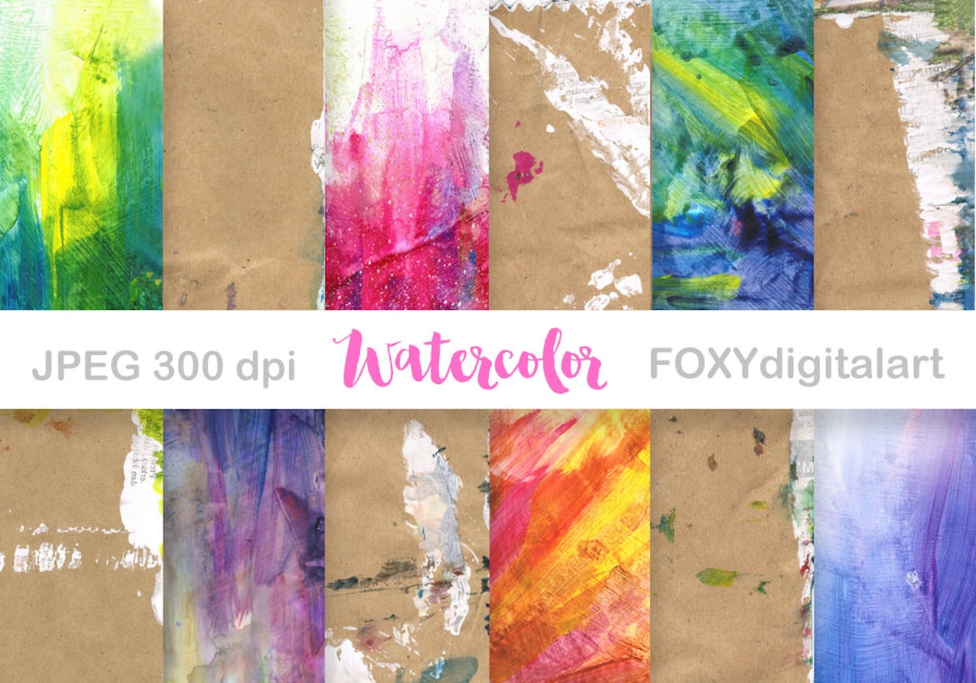 Watercolor Digital Paper: Watercolor Scrapbook Paper, Watercolor ...