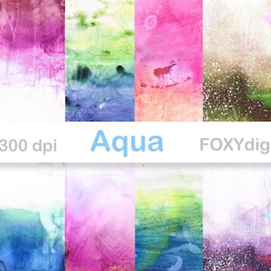 Watercolor Digital Paper, Watercolor Textures, Watercolor Backgrounds ...