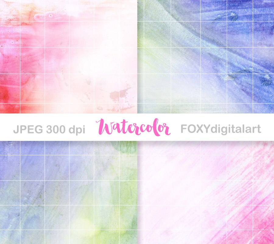 Watercolor Digital Paper, Watercolor Backgrounds, Printable ...
