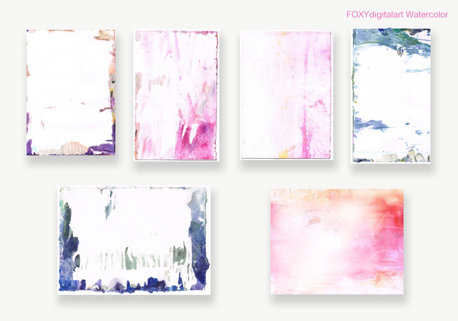 Watercolor Digital Paper, Hand Painted Watercolor Paper, Scrapbooking ...