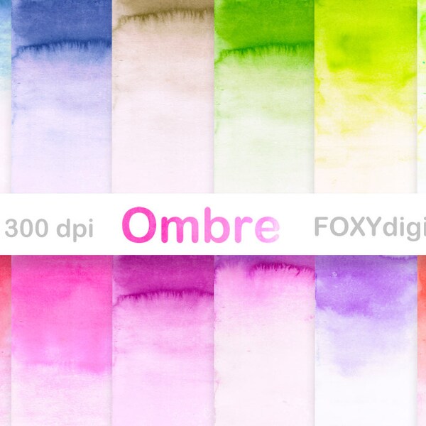 Ombre Watercolor - Etsy
