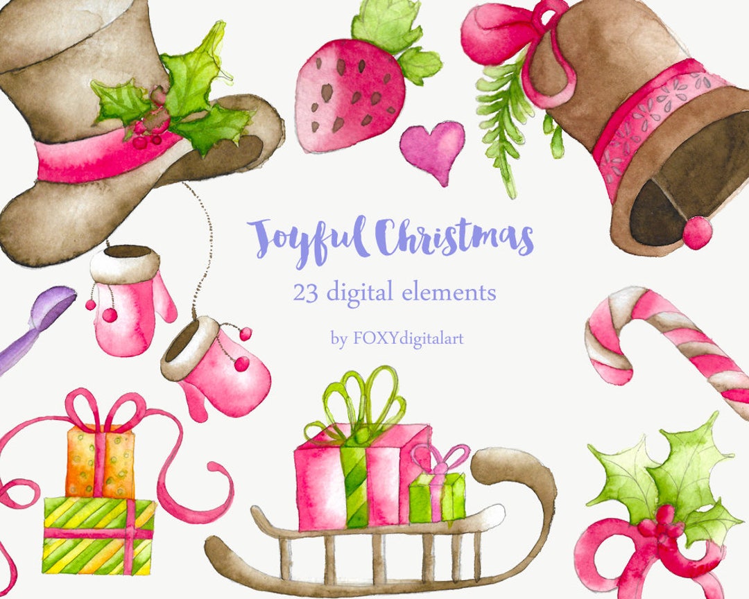 Christmas Clip Art Watercolor Ornament, Watercolor Christmas Ornament ...