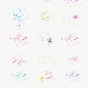 Watercolor Splatter Clipart, Paint Splatter Clipart, Watercolor ...