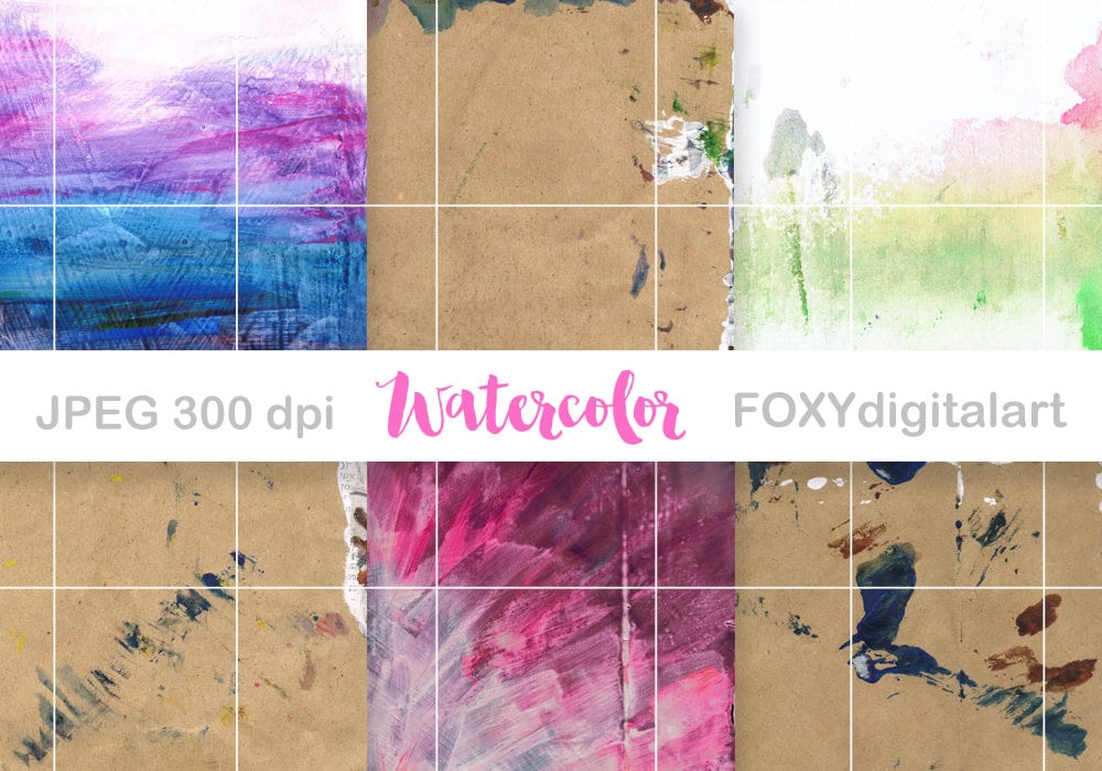 Watercolor Digital Paper: "watercolor Paper" Scrapbooking, Wedding ...