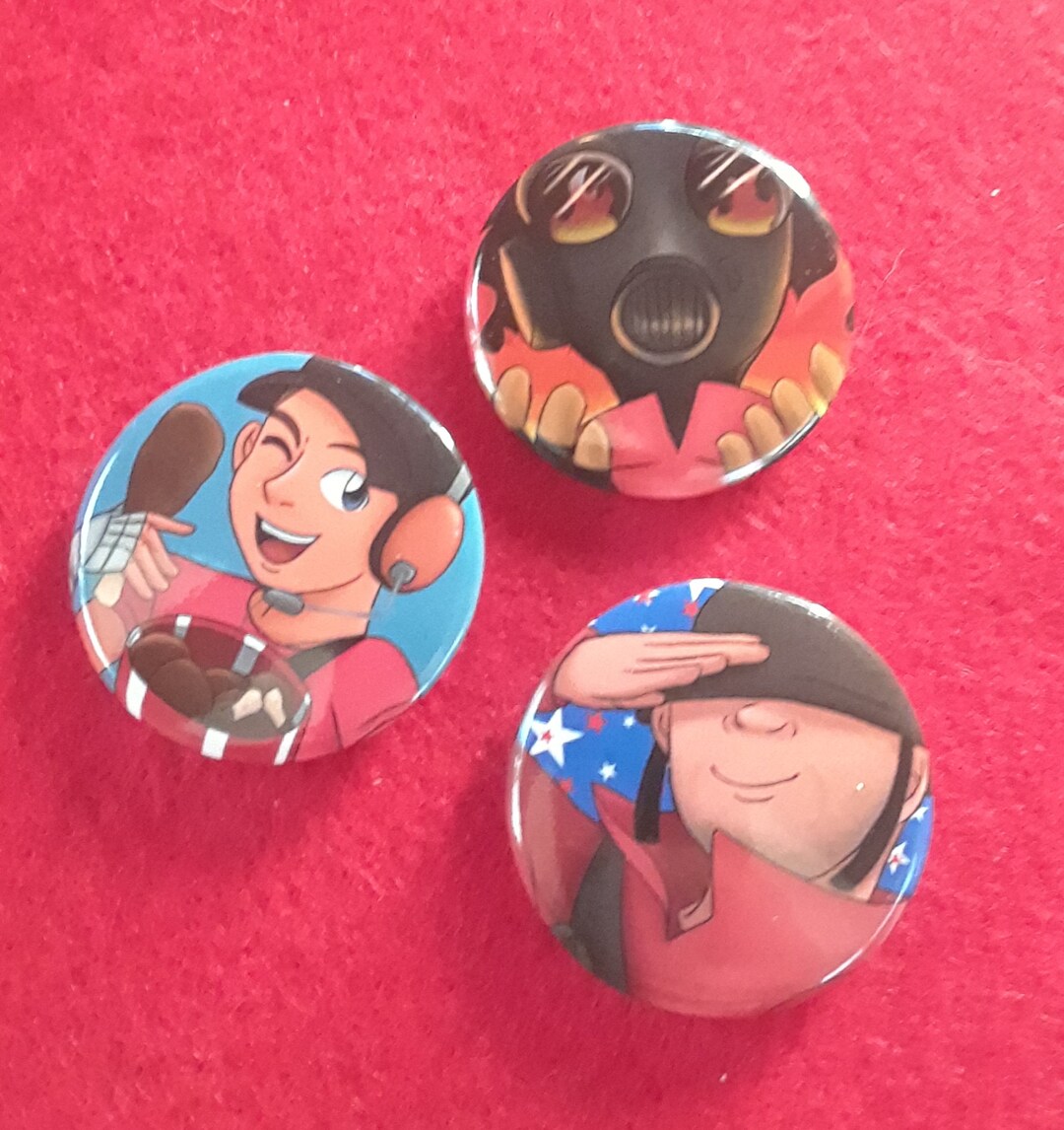 Tf2 Attack Trio Buttons - Etsy