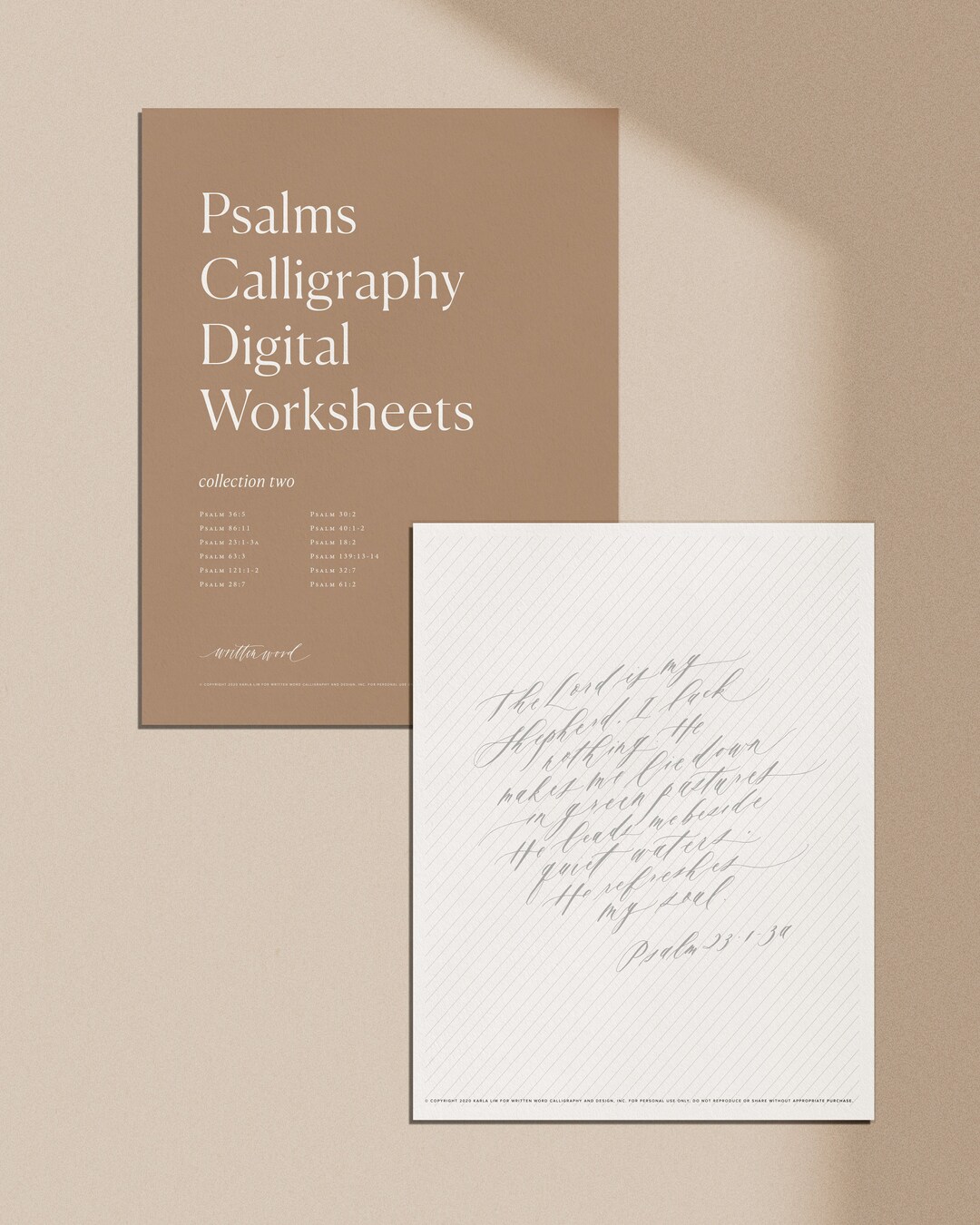Psalms Collection 2 Digital Worksheets, Psalm Bible Verses in Modern ...