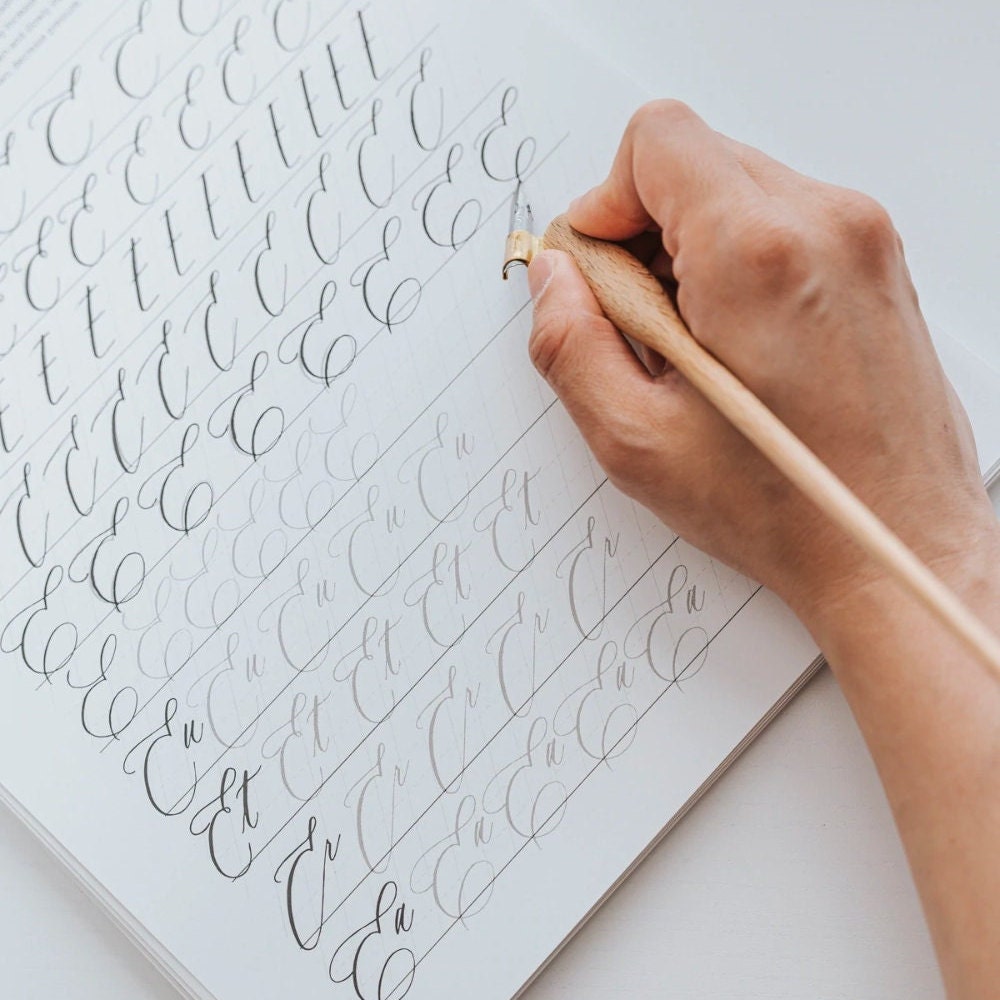 Uppercase Alphabet Calligraphy Practice Pad, Uppercase Cursive Writing ...