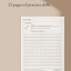 Lowercase Digital Worksheets - Lissome, Modern Calligraphy Printable ...