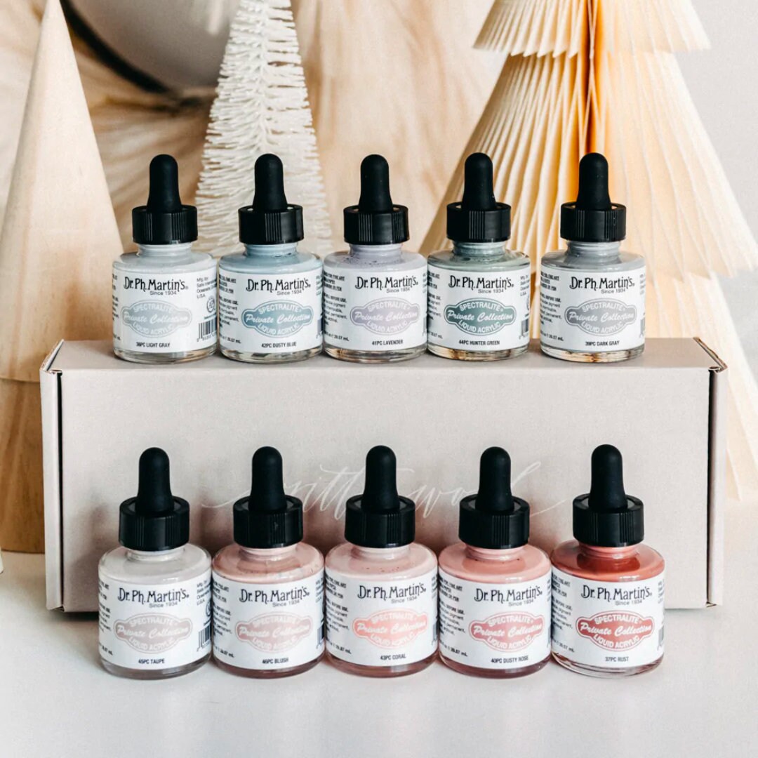 Warm and Cool Tone Ink Bundle of 10; Muted Calligraphy Ink Set - Etsy