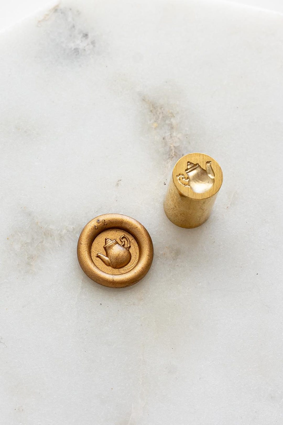 Teapot Mini Wax Seal Head, 9mm Wax Stamp, Teatime Pair With Teacup - Etsy