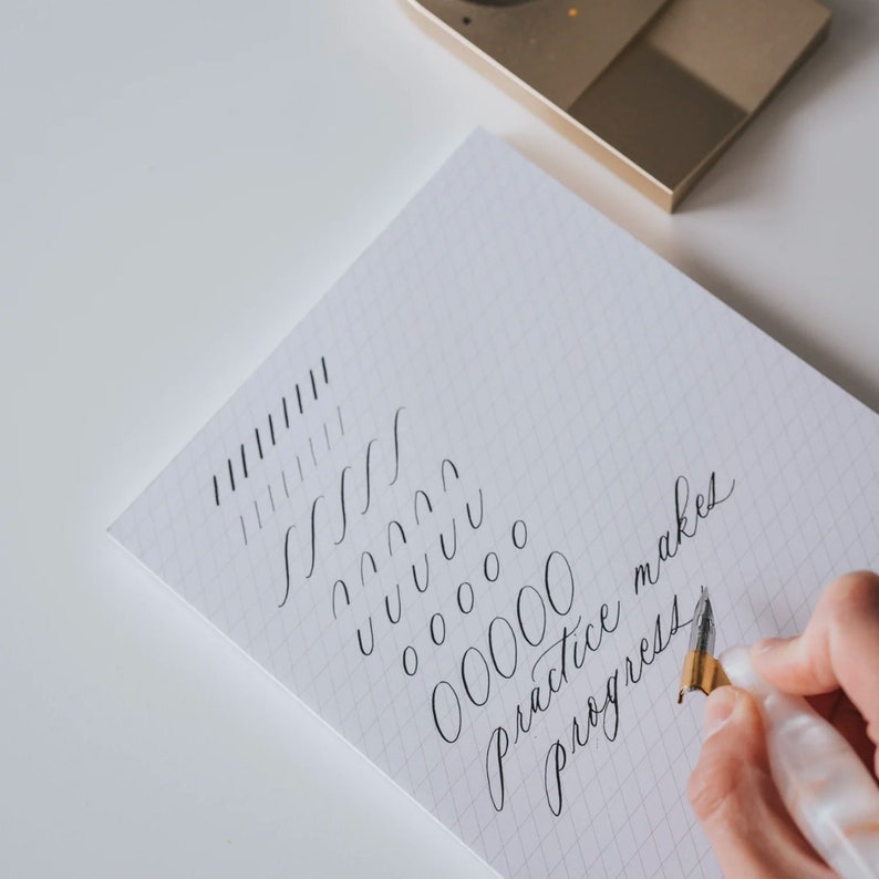 A5 Calligraphy Slanted Guide Notepad, Practice Calligraphy Writing, Practice Writing Pad ...