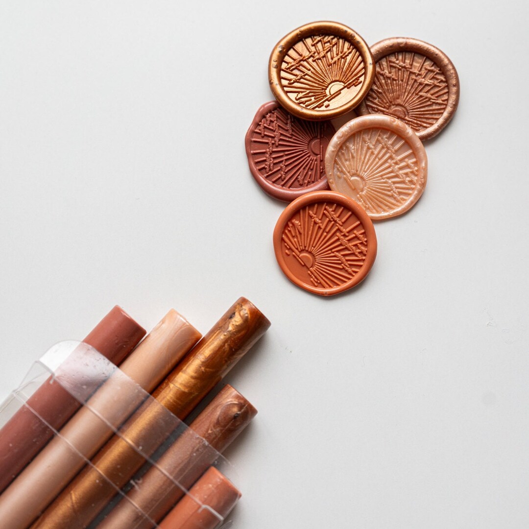 Golden Hour (box of 5 Sticks), Terracotta Collection Sealing Wax Sticks ...