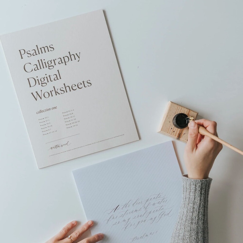 Psalms Collection 1 Digital Worksheets, Psalm Bible Verses in Modern ...