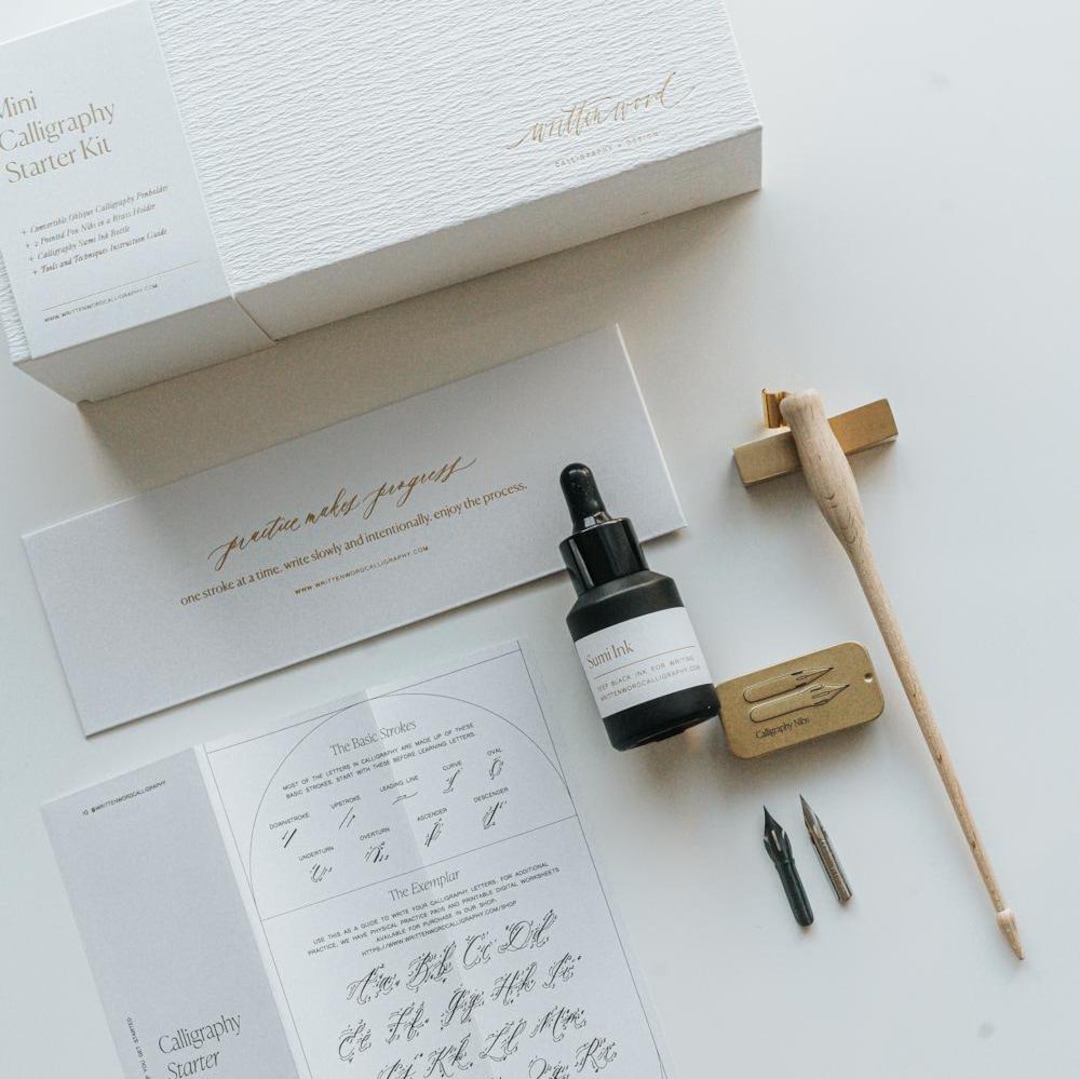 Mini Calligraphy Starter Kit, Beginners Calligraphy Kit, Modern ...