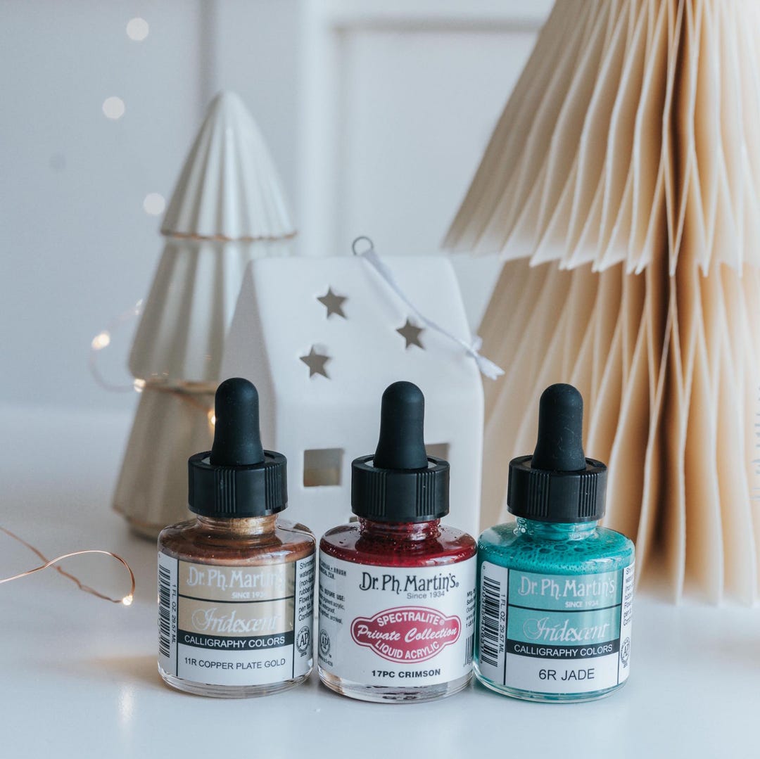 Holiday Calligraphy Ink Sampler, Dip Pen Ink, Modern Calligraphy Ink ...