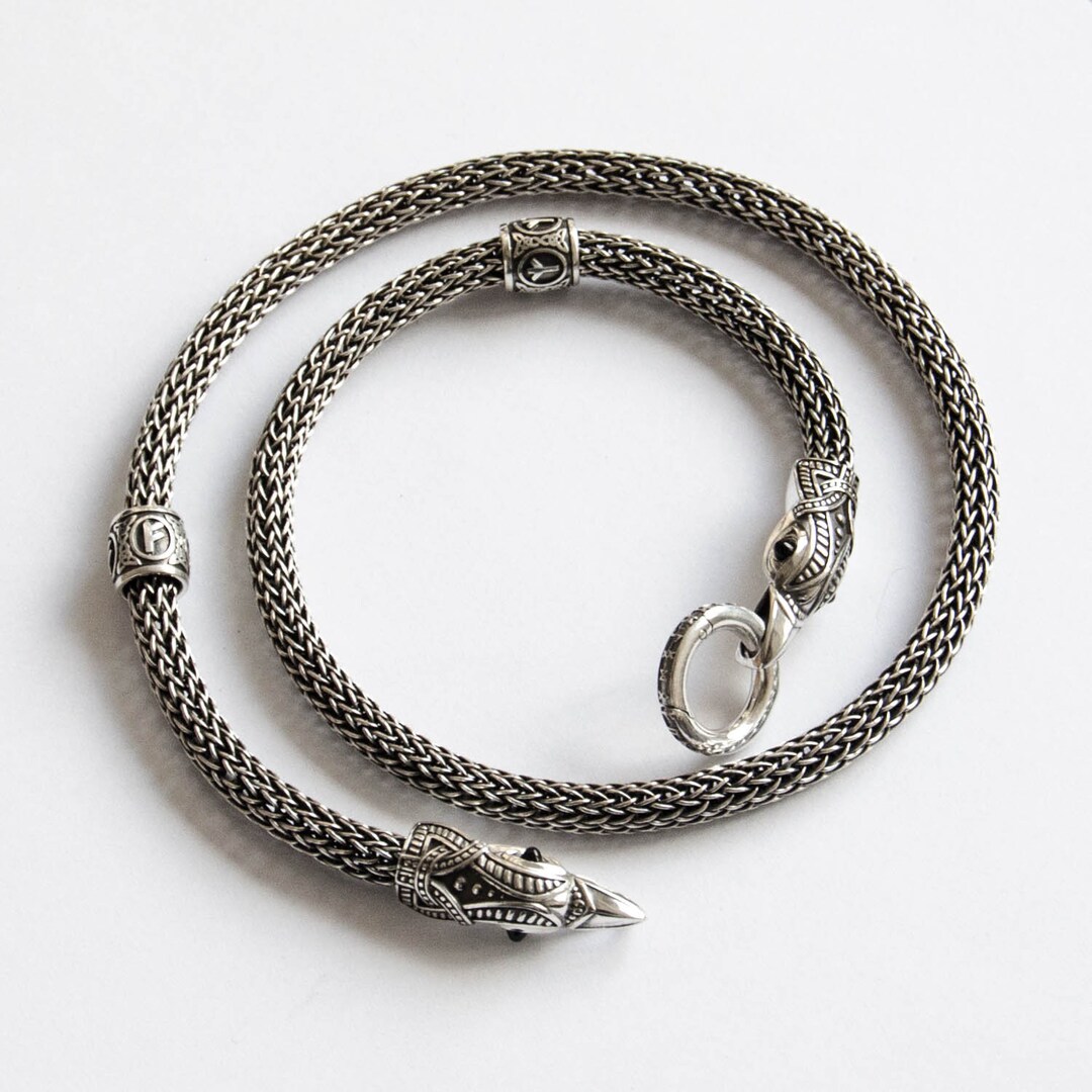 Silver Raven Choker for Man Crow Necklace Silver Chain - Etsy