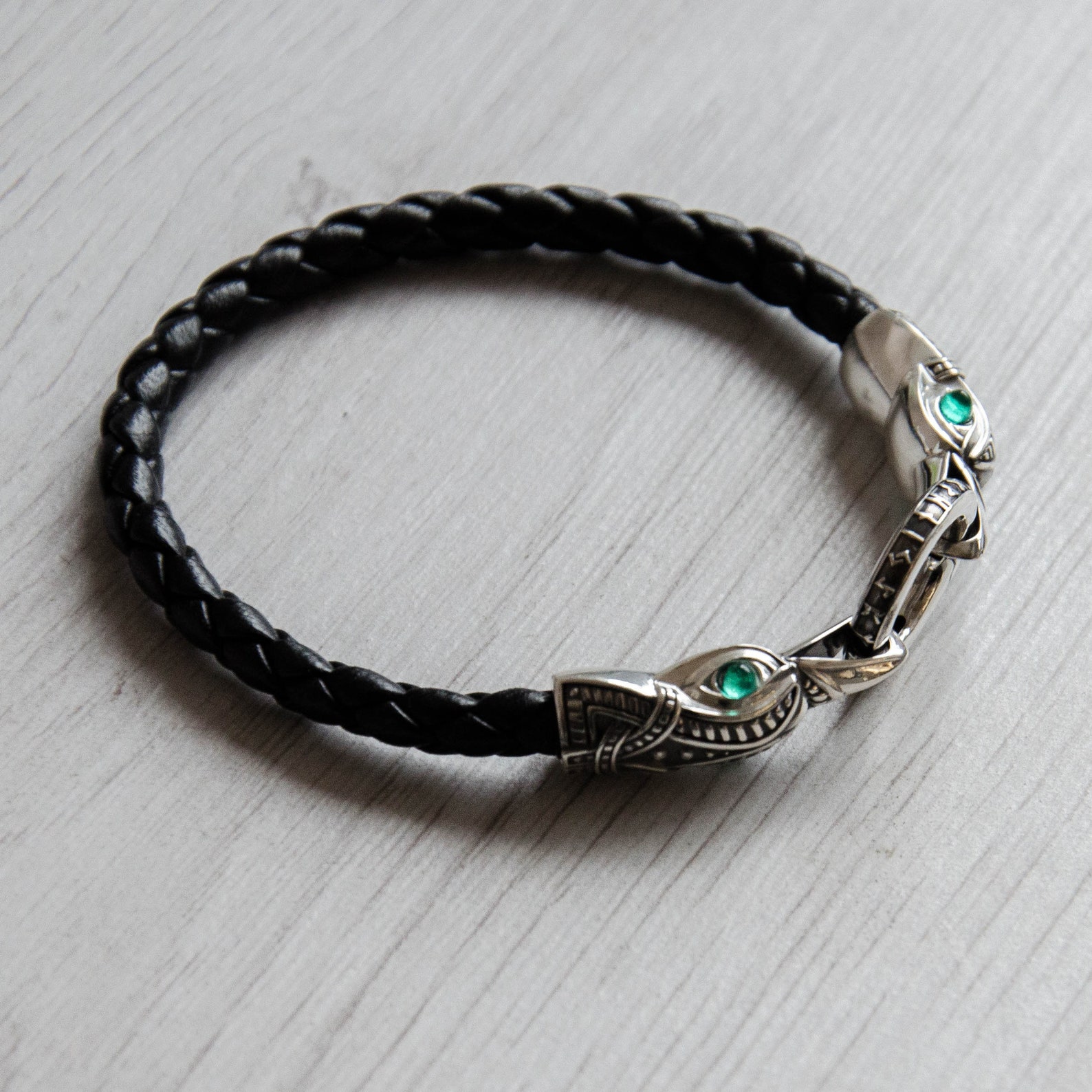 Silver Raven Bracelet for Man Bird Wristband for Boyfriend - Etsy