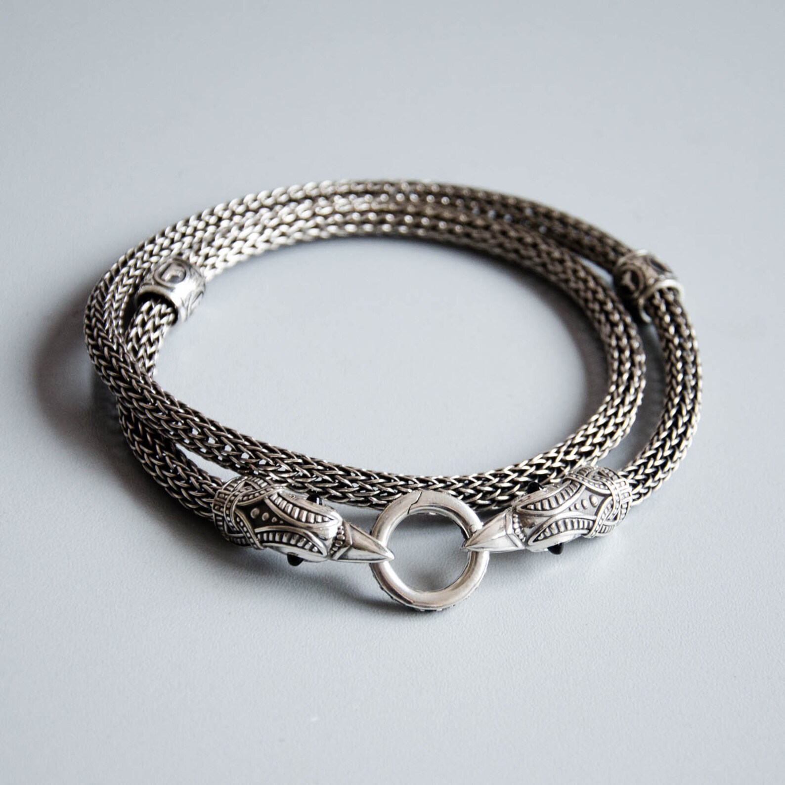 Silver Raven Choker for Man Crow Necklace Silver Chain - Etsy