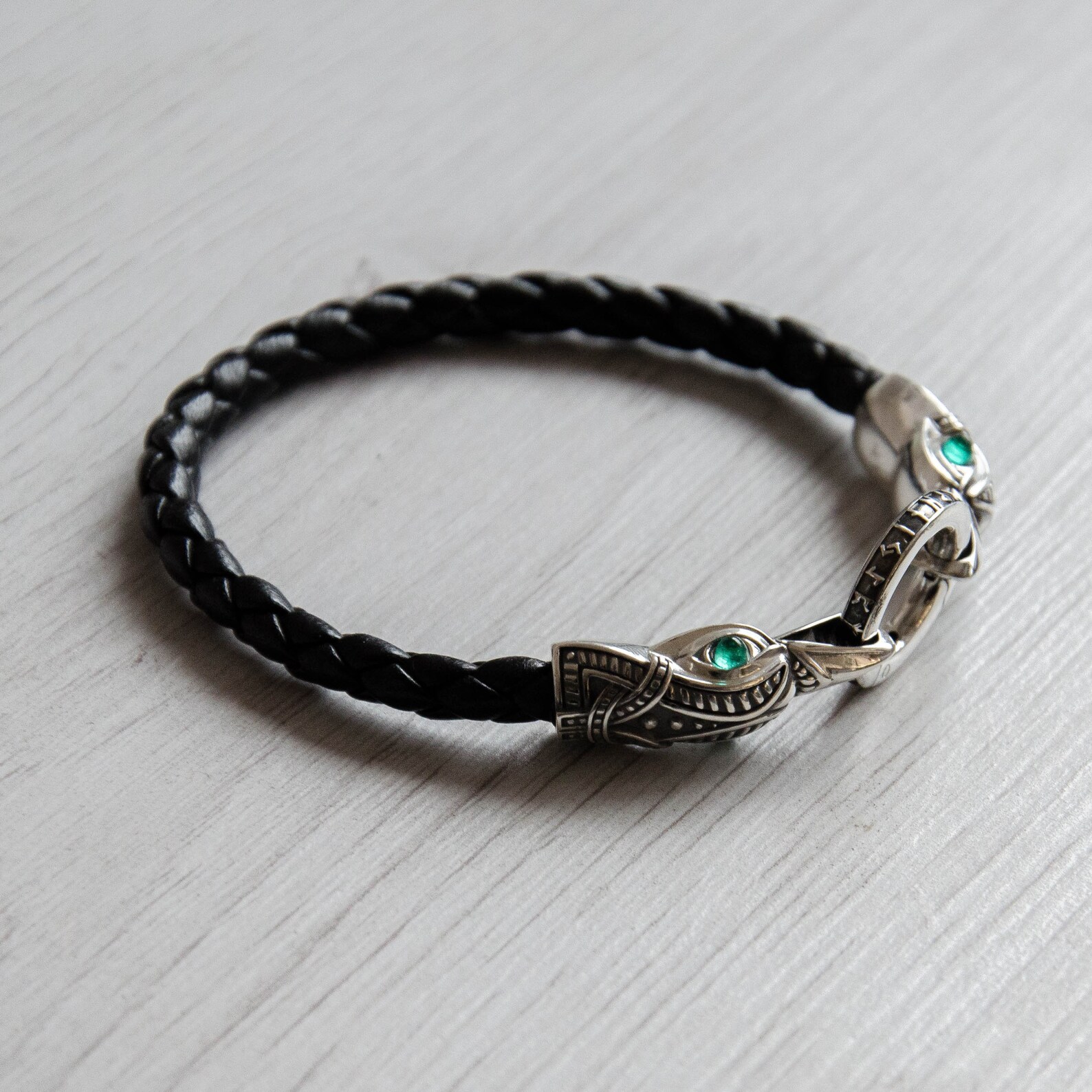 Silver Raven Bracelet for Man Bird Wristband for Boyfriend - Etsy