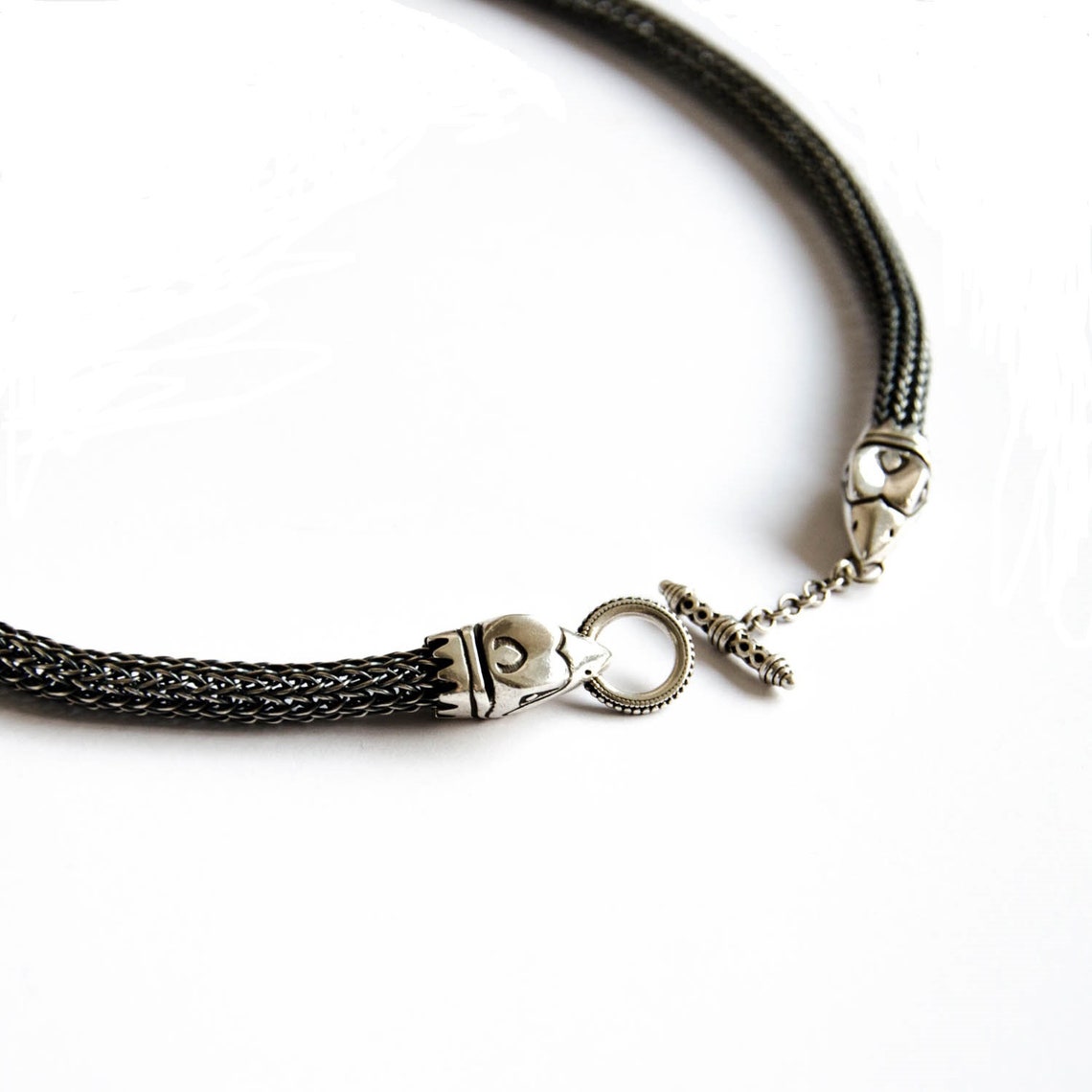 Silver Crow Choker for Man Raven Necklace Sterling Silver - Etsy