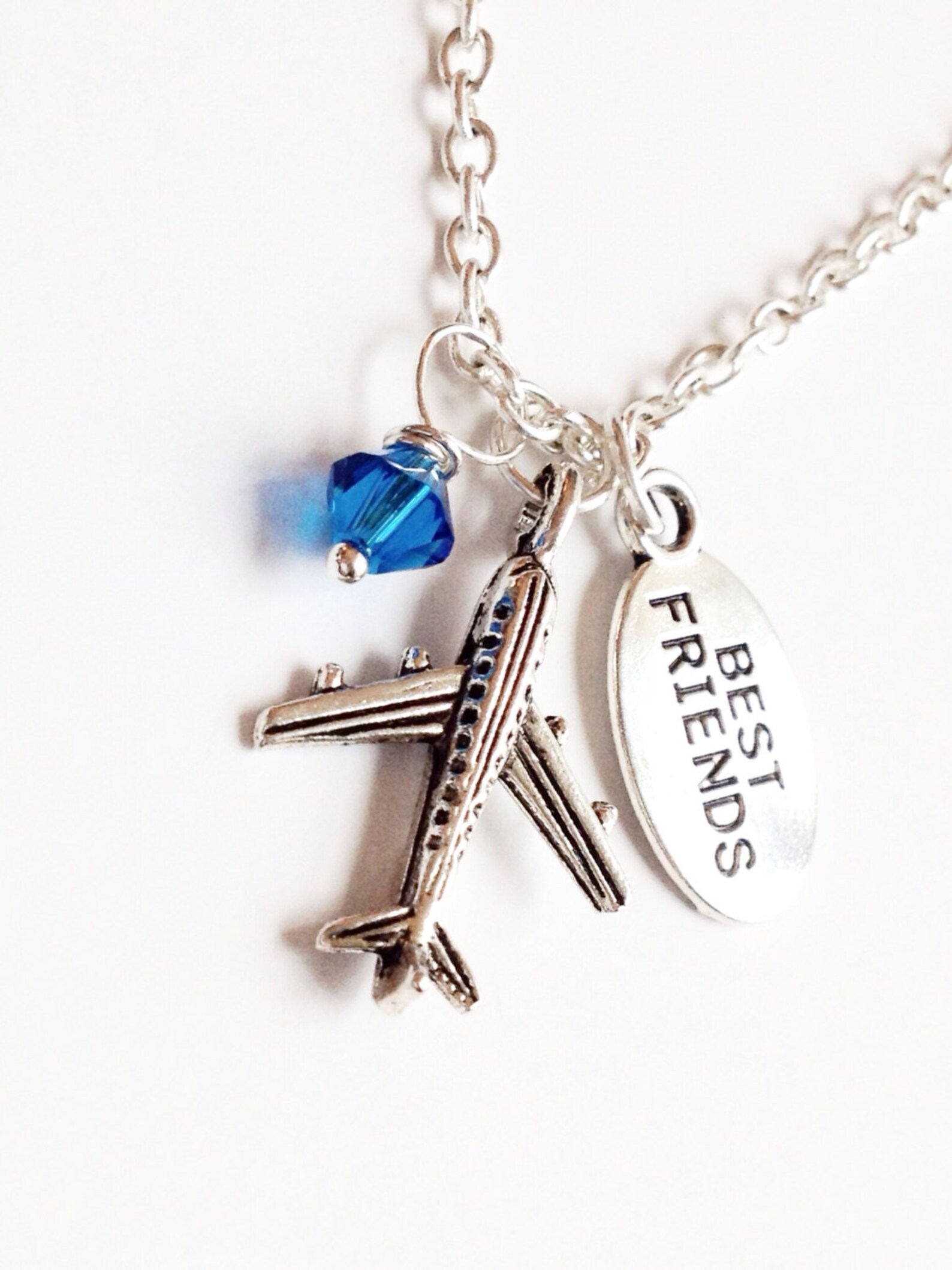Best Friends Airplane Necklace, Long Distance Friendship Necklaces ...