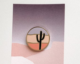 Saguaro Hard Enamel Lapel Pin - Etsy