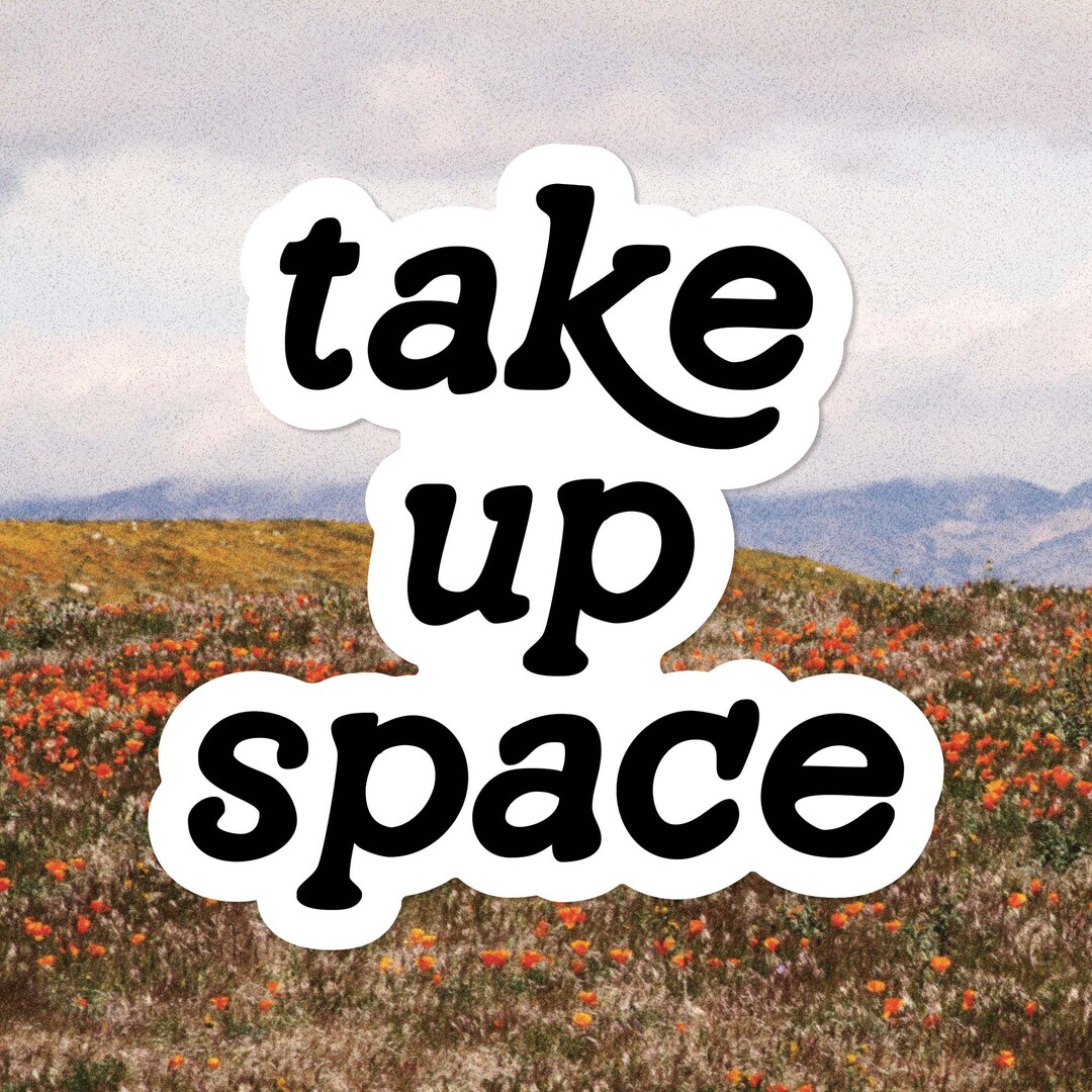 Take up Space Vinyl Decal Sticker. Feminist Sticker. Motivational Water ...