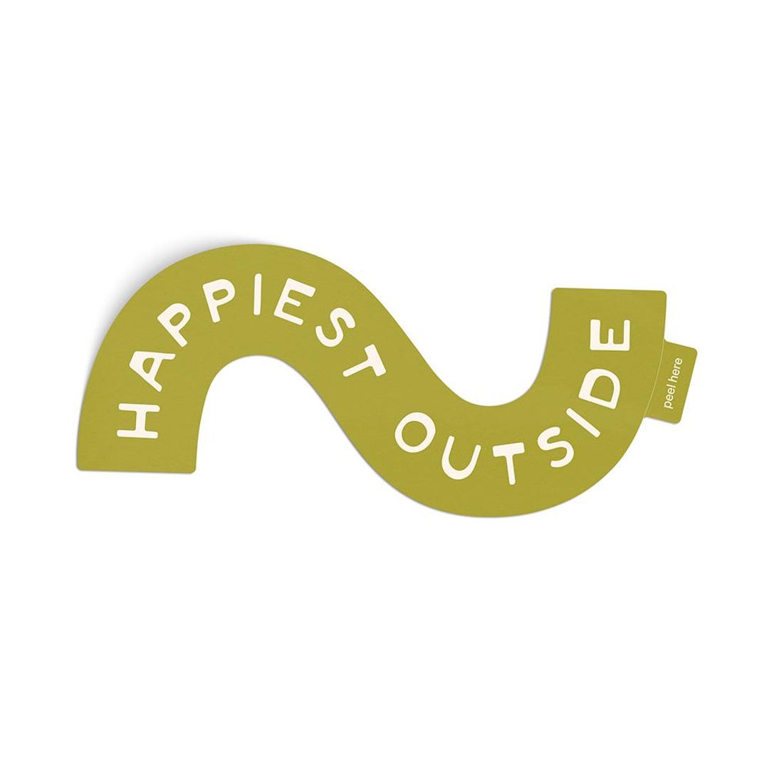 Happiest Outside Vinyl Sticker | Waterproof Adventure Decal - Etsy