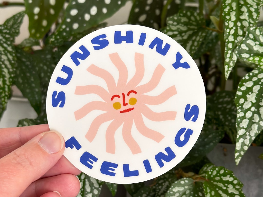 Sunshiny Feelings Vinyl Sticker. Sunshine and Good Feelings. - Etsy