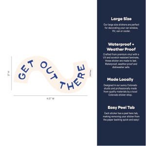 Get Out There Vinyl Sticker | Waterproof Adventure Decal - Etsy