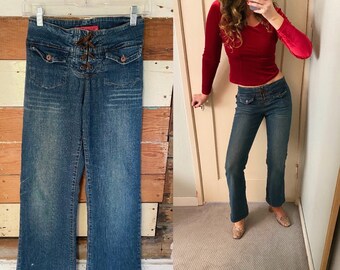 Lace up Jeans - Etsy