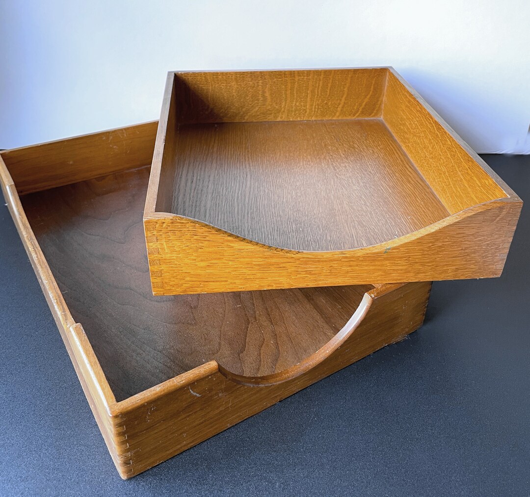 Vintage Dovetailed Wood Paper Tray, Choose Letter or Legal Size - Etsy