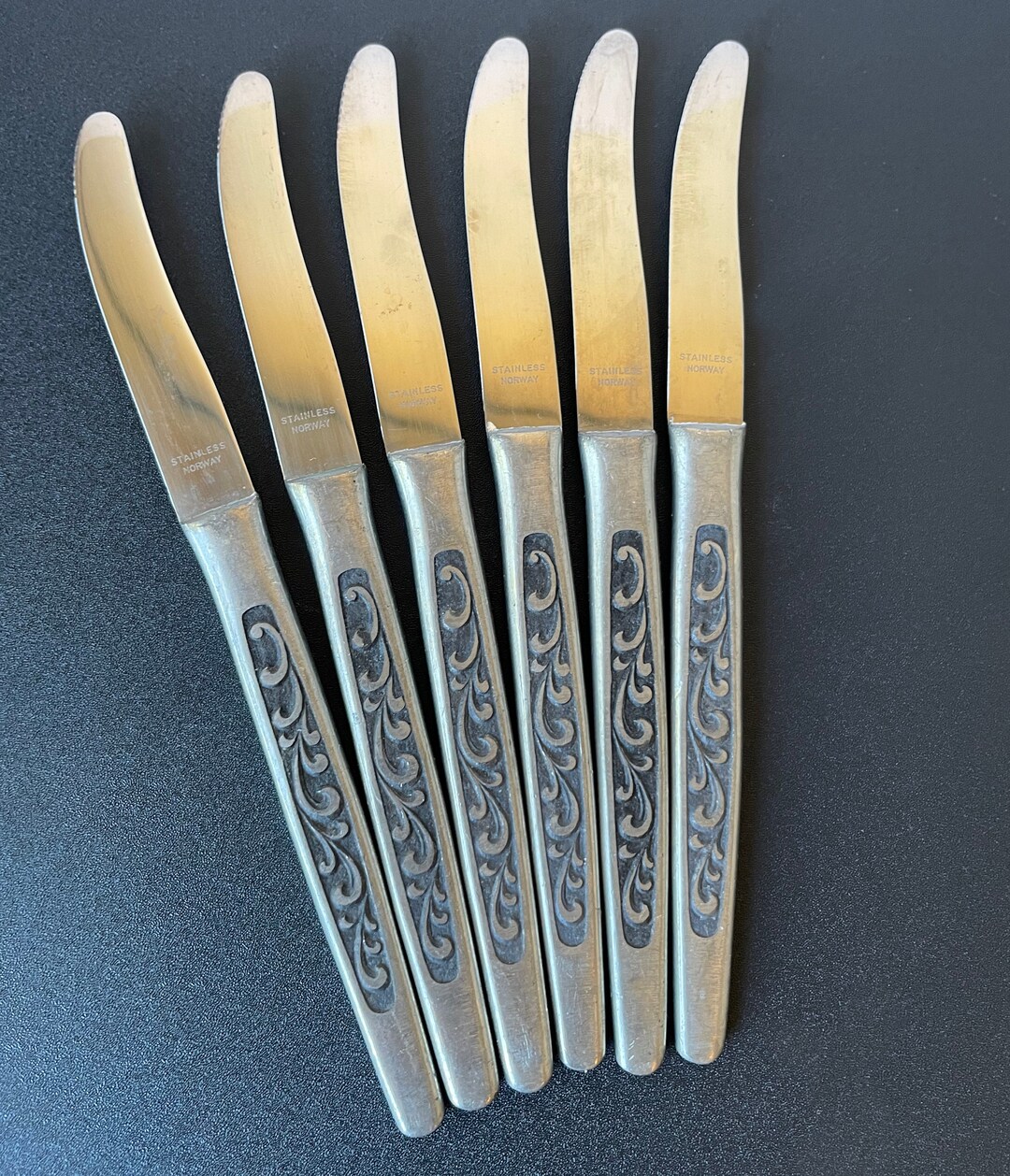 Vintage Geilo Tinn Pewter Fruit Knives - Etsy