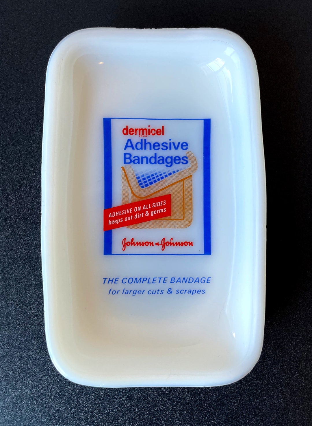Vintage Opalex Advertising Milk Glass Dish - Etsy