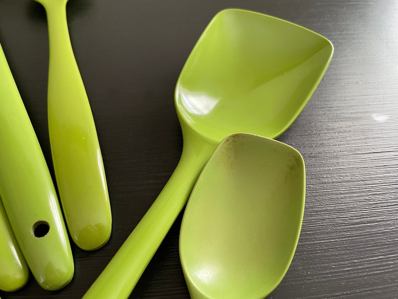 Vintage Green Melamine Kitchen Utensil Set - Etsy
