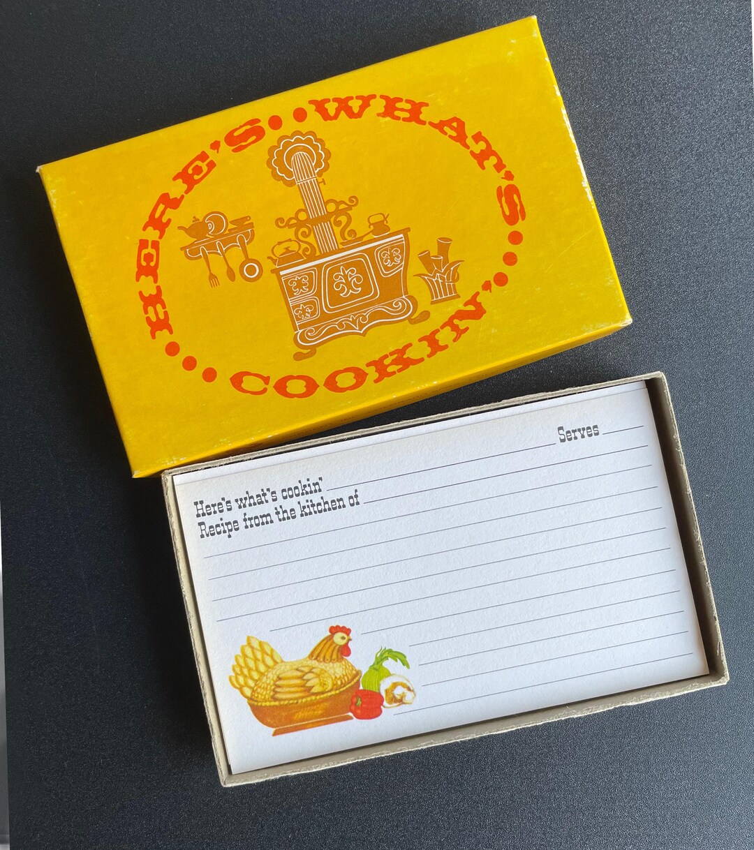 Vintage Current Recipe Cards With Chicken and Veggies - Etsy