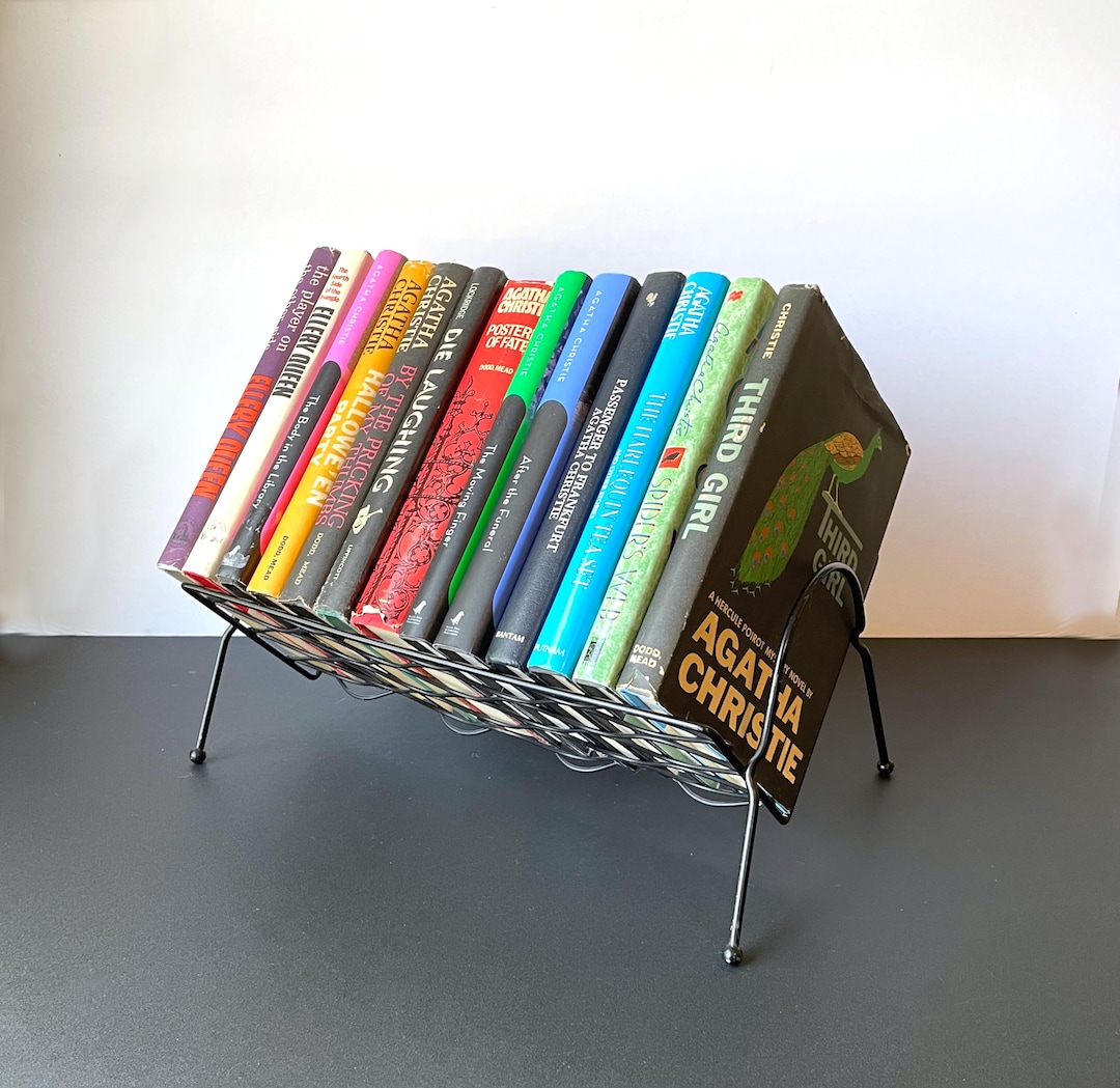 Vintage Black Wire Book Rack - Etsy