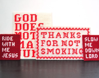 Plastic Canvas Sign | Etsy