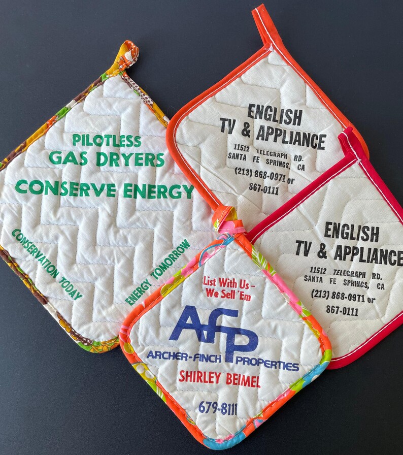 Vintage Cloth Advertising Pot Holders - Etsy