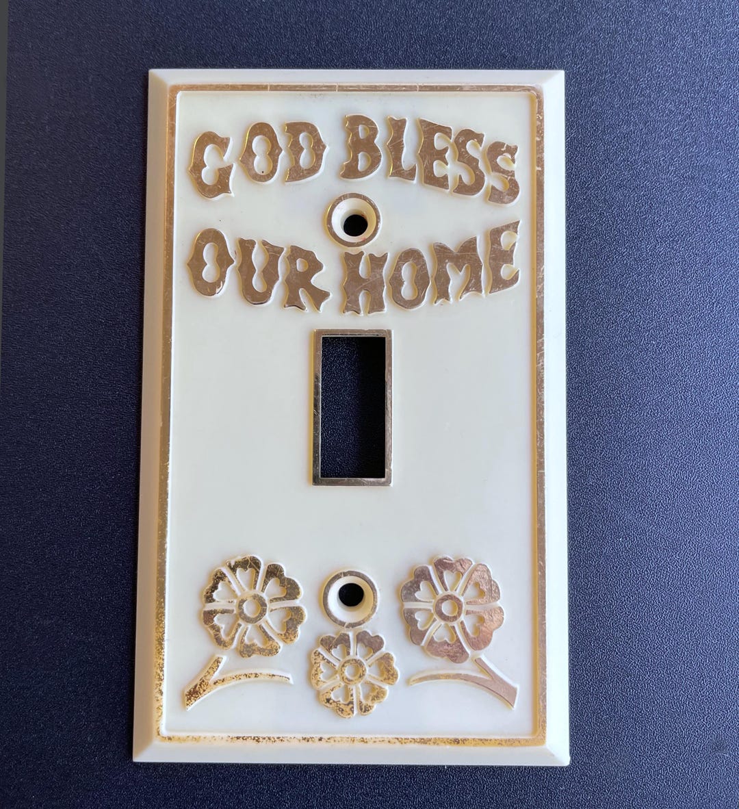 Vintage God Bless Our Home Light Switch Plate - Etsy
