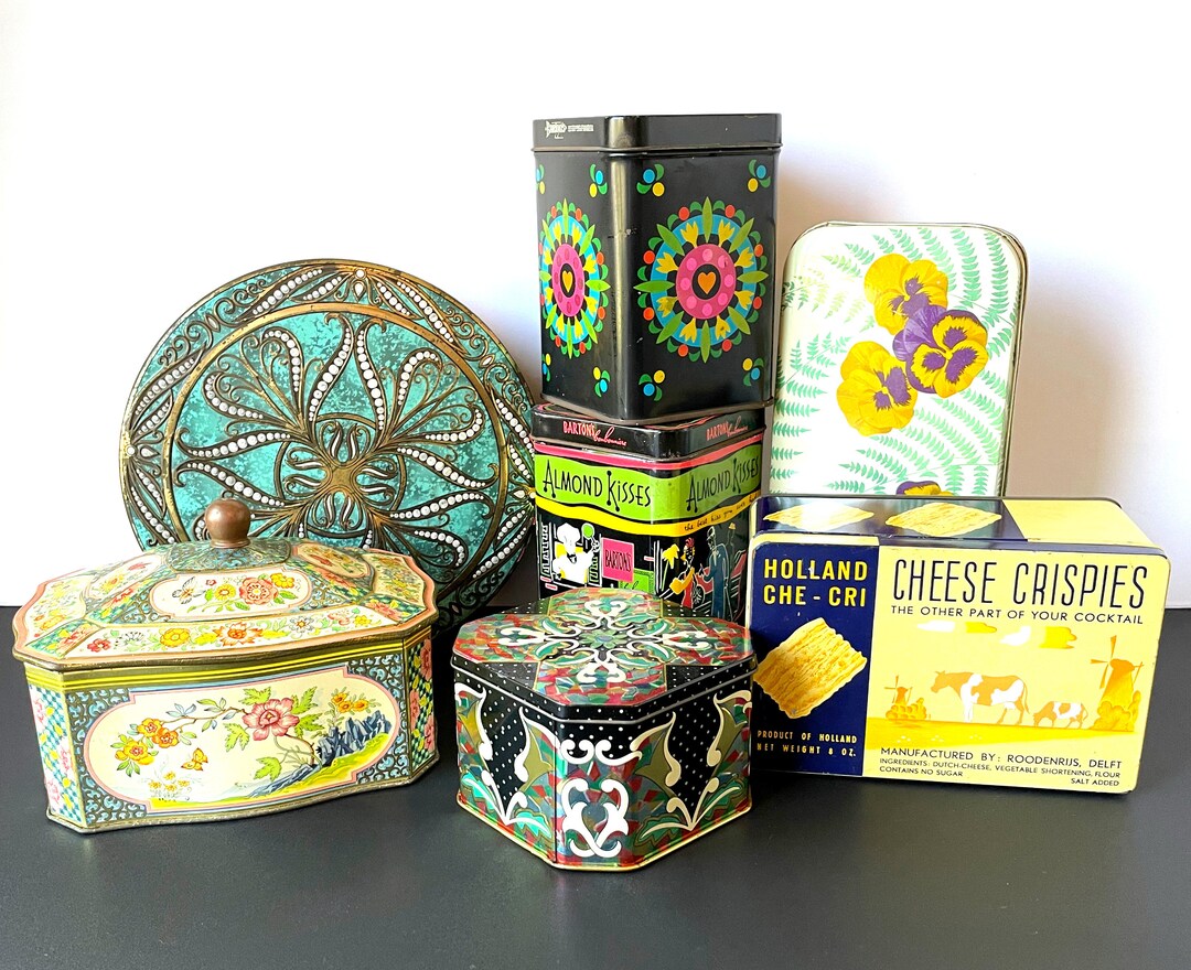 Vintage Decorative Biscuit Tins - Etsy