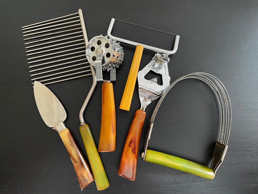 Vintage Bakelite Handled Kitchen and Bar Utensils - Etsy