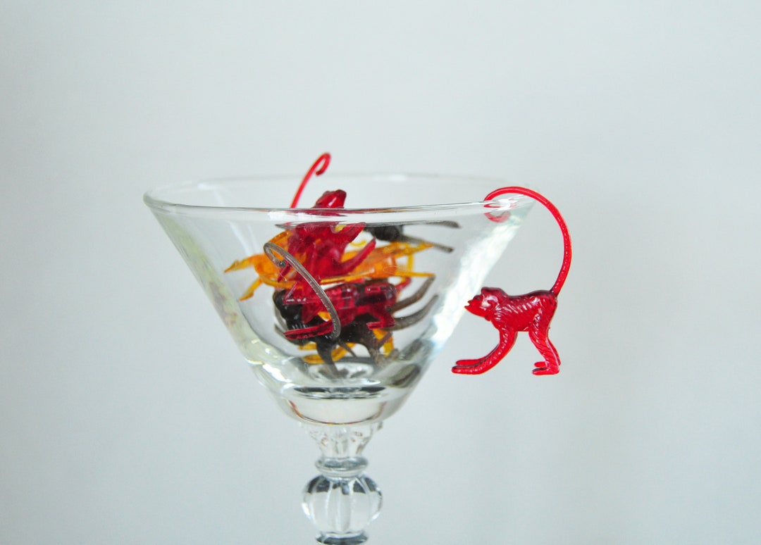 Vintage Monkey Zoo Piks Animal Cocktail Picks, Cocktail Hangers - Etsy
