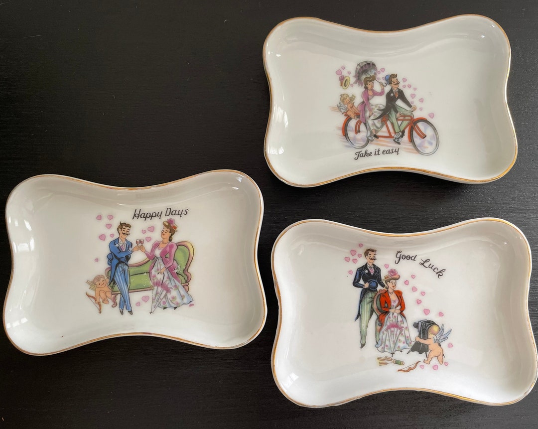 Vintage Japanese Ceramic Trinket Dish - Etsy