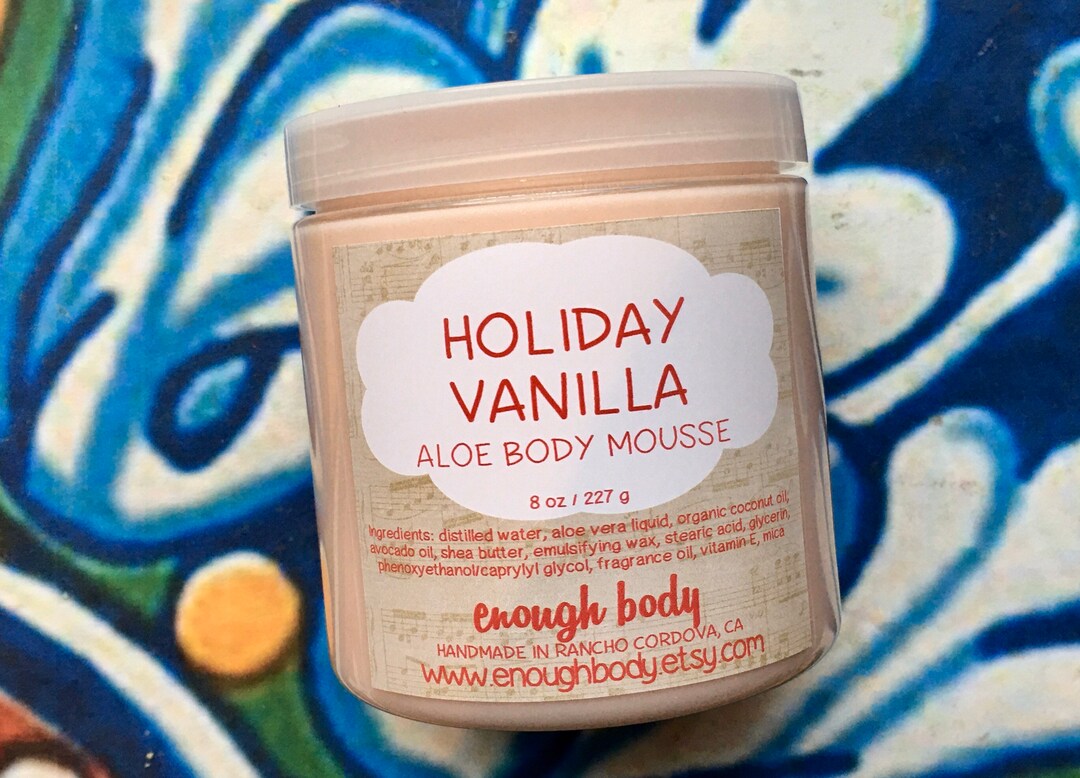 Holiday Vanilla Aloe Body Mousse ~ Shea Butter Lotion ~ Aloe Lotion ...