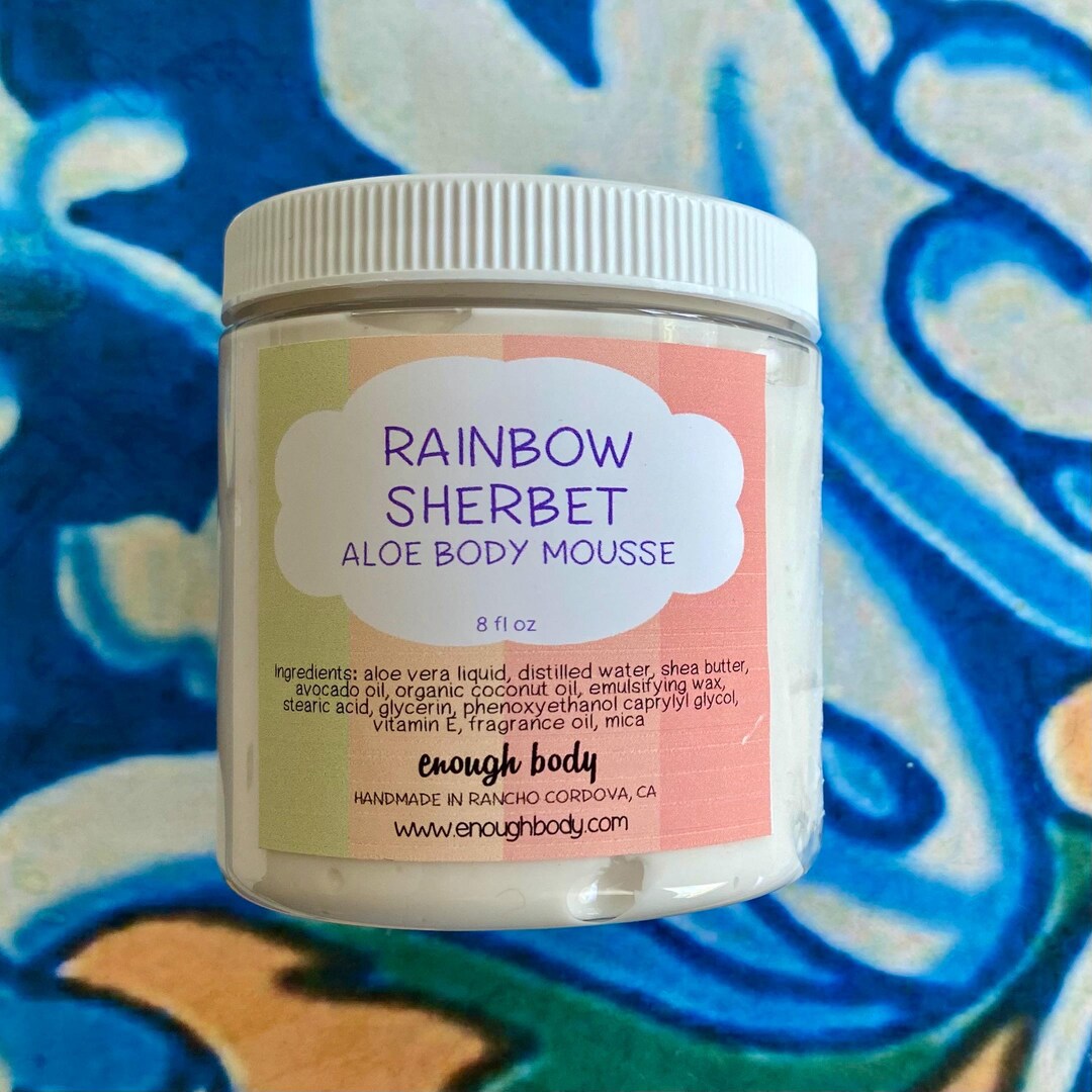 Rainbow Sherbet Aloe Body Mousse ~ Shea Butter Lotion ~ Aloe Lotion ...
