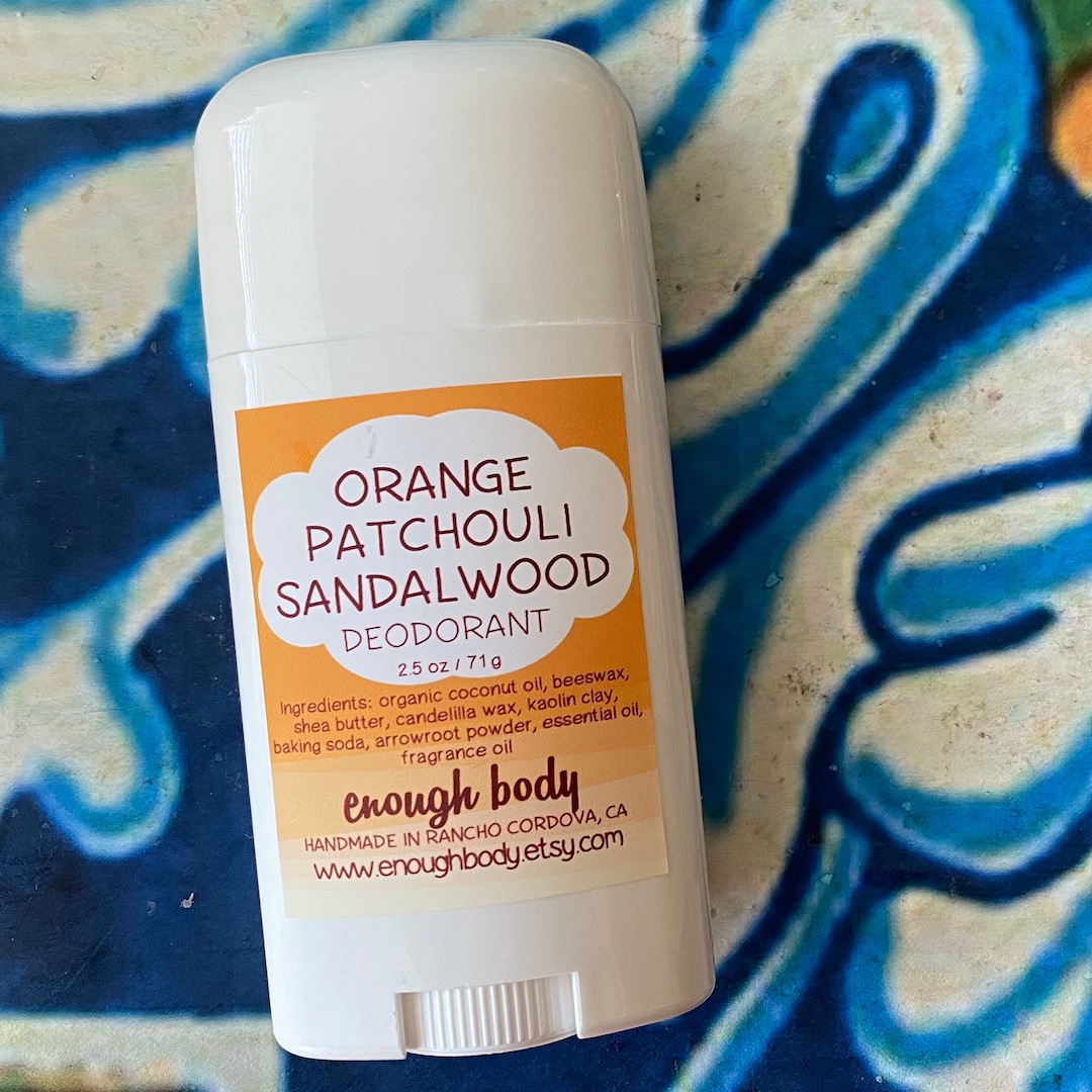 Orange Patchouli Sandalwood Natural Deodorant Stick ~ Aluminum Free ...